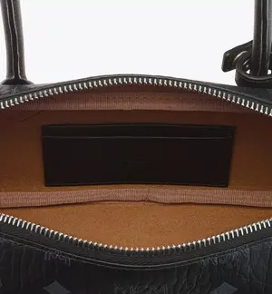Mcm Visetos Shoulder Bag - Black