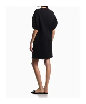 Emporio Armani Stretch Double Jersey Dress With Rayon Insert