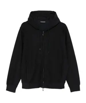 Emporio Armani Zip-up Drawstring Hoodie