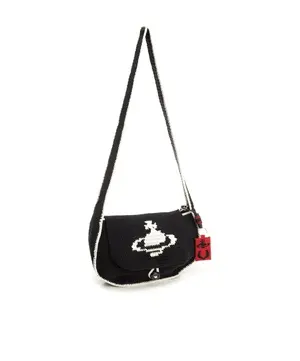 VIVIENNE WESTWOOD Lucky Halfmoon Crochet Shoulder Bag