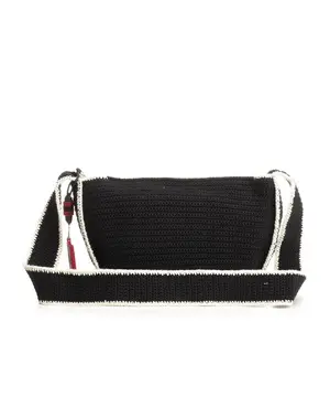 VIVIENNE WESTWOOD Lucky Halfmoon Crochet Shoulder Bag