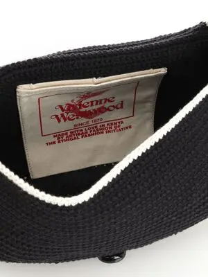 VIVIENNE WESTWOOD Lucky Halfmoon Crochet Shoulder Bag