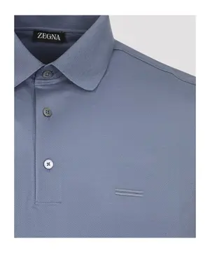Zegna Textured Cotton Polo Shirt - No
