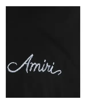Amiri Logo Chessboard Print Crewneck T-shirt