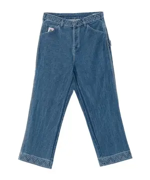 BODE Belt Loop Jeans With Diamond Contrast Stitching