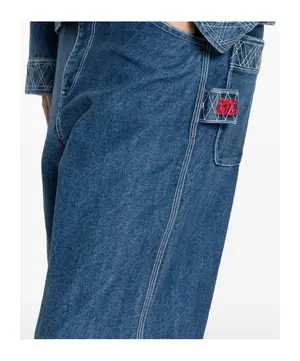 BODE Belt Loop Jeans With Diamond Contrast Stitching