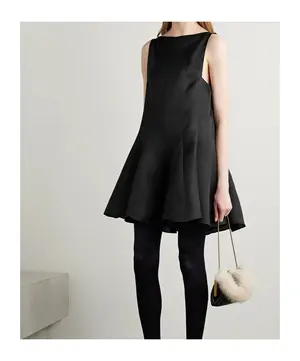 Khaite The Mags Sleeveless Mini Dress - Black