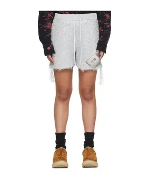 DOUBLET Metallic Wire Detail High-waisted Shorts