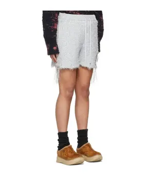 DOUBLET Metallic Wire Detail High-waisted Shorts