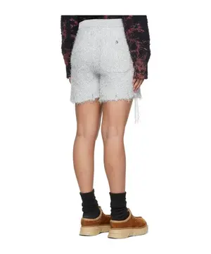 DOUBLET Metallic Wire Detail High-waisted Shorts
