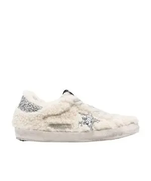 GOLDEN GOOSE Super-star Embellished Sneakers - White