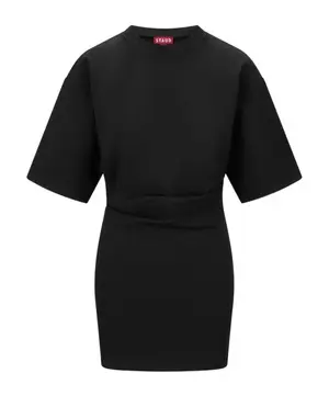 Staud Truman Dress Wide Sleeves & Gathered Waist