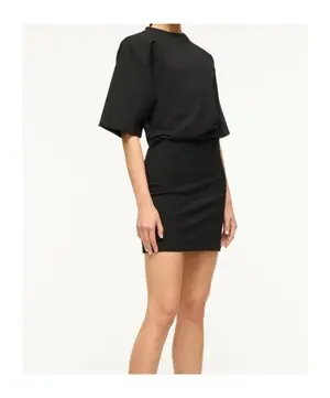 Staud Truman Dress Wide Sleeves & Gathered Waist