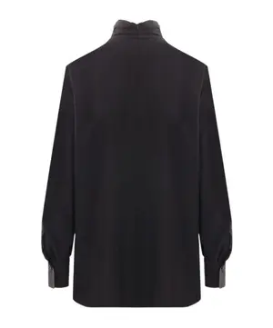 Brunello Cucinelli High-neck Silk Blouse
