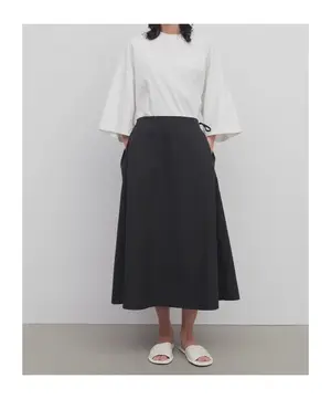 THE ROW Drawstring Pleated Skirt
