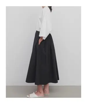 THE ROW Drawstring Pleated Skirt