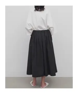 THE ROW Drawstring Pleated Skirt