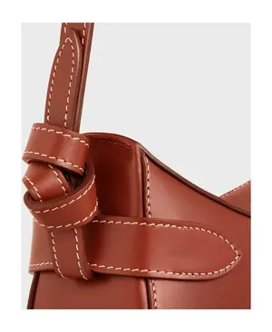 Celine Besace Noeuds Français In Shiny Calfskin - Red