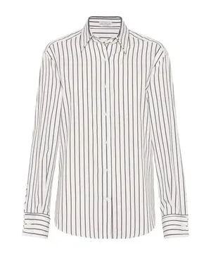 BRUNELLO CUCINELLI Brunello Cucinelli Striped Cotton Shirt