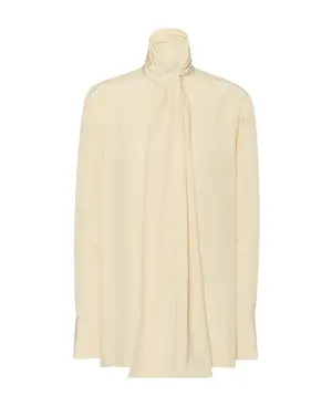 THE ROW Peony Long-sleeved Blouse - Nude