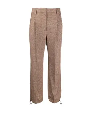Brunello Cucinelli Tailored Trousers With Toggle Cuffs
