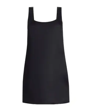 Khaite Sleeveless Satin Dress - Black