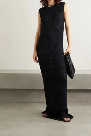 THE ROW Cutro Hollow Knitted Extra-long Dress