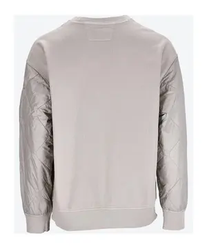 C.P. COMPANY Quilted-panel Jersey-fleece Sweatshirt