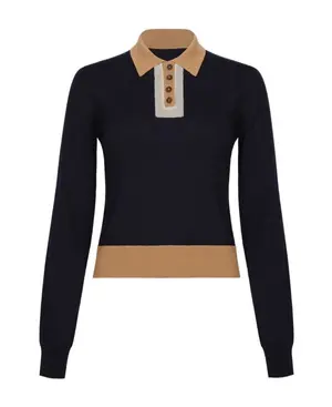 MAISON MARGIELA Color-block Buttoned Polo Shirt