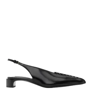 JIL SANDER Pearl-detail Slingback Pumps