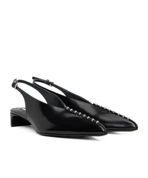 JIL SANDER Pearl-detail Slingback Pumps
