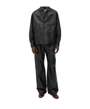 Bottega Veneta Leather Pyjama Shirt - Black