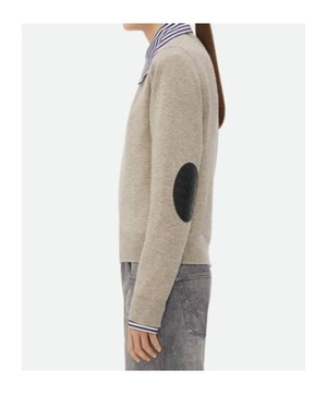 Bottega Veneta Intrecciato Leather Patches Jumper