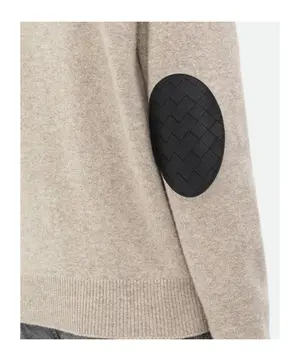 Bottega Veneta Intrecciato Leather Patches Jumper