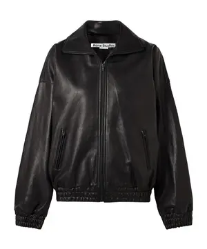 Acne Studios Leather Zip-up Jacket - Black