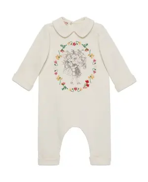 Gucci Peter Pan Collar Logo Jumpsuit