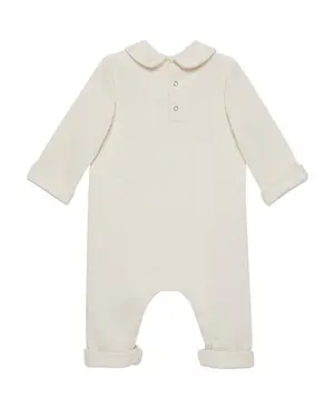 Gucci Peter Pan Collar Logo Jumpsuit