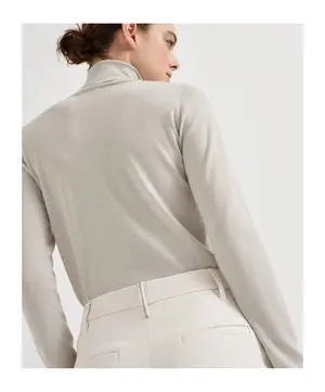 Brunello Cucinelli High Waist Pressed Crease Trousers