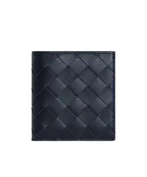 Bottega Veneta Intrecciato Slim Bi-fold Wallet - Black