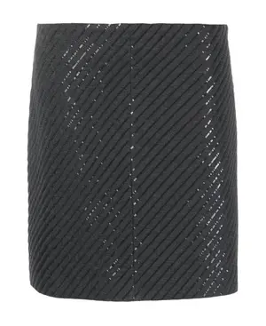 Brunello Cucinelli Sequin Embellished Quilted Mini Skirt