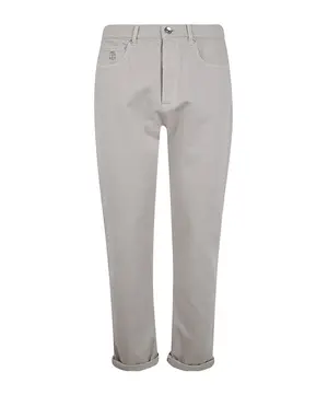 Brunello Cucinelli Straight-leg Jeans With Turn-up Hem