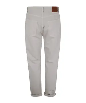 Brunello Cucinelli Straight-leg Jeans With Turn-up Hem
