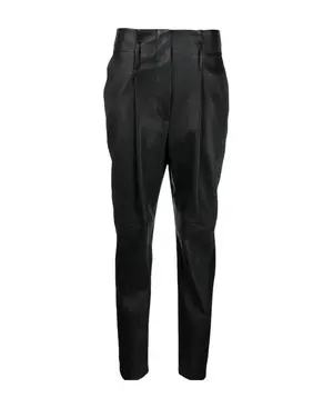 Brunello Cucinelli Paneled High Waist Tapered Leg Trousers