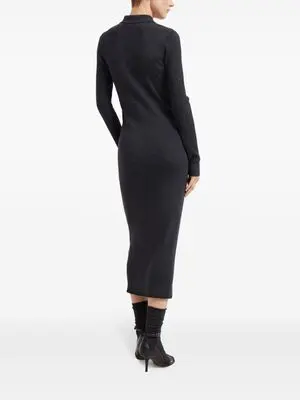 Brunello Cucinelli Monili-trim Ribbed Midi Dress