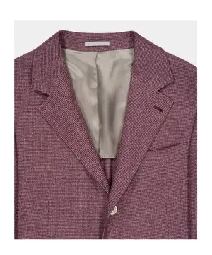 Brunello Cucinelli Single-breasted Puppytooth Blazer - Red
