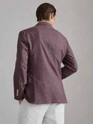 Brunello Cucinelli Single-breasted Puppytooth Blazer - Red