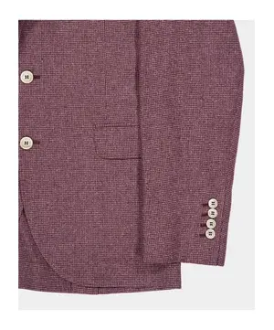 Brunello Cucinelli Single-breasted Puppytooth Blazer - Red