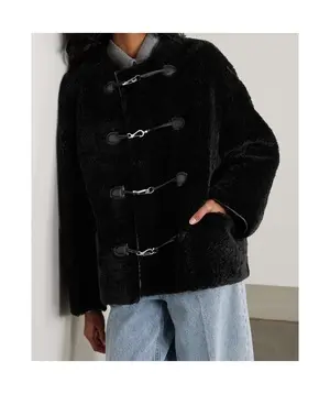 TOTEME Long-sleeved Fur Coat With Buckle Detail