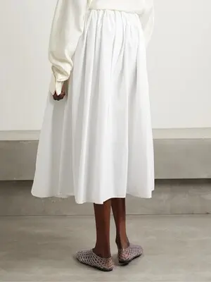 THE ROW Cotton Poplin Mid-length Dress - White