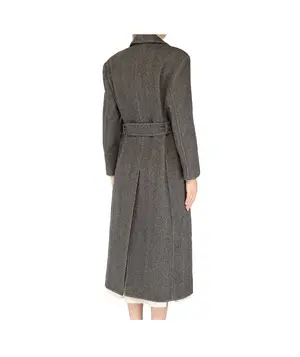Brunello Cucinelli Monili Chain-embellished Chevron Coat